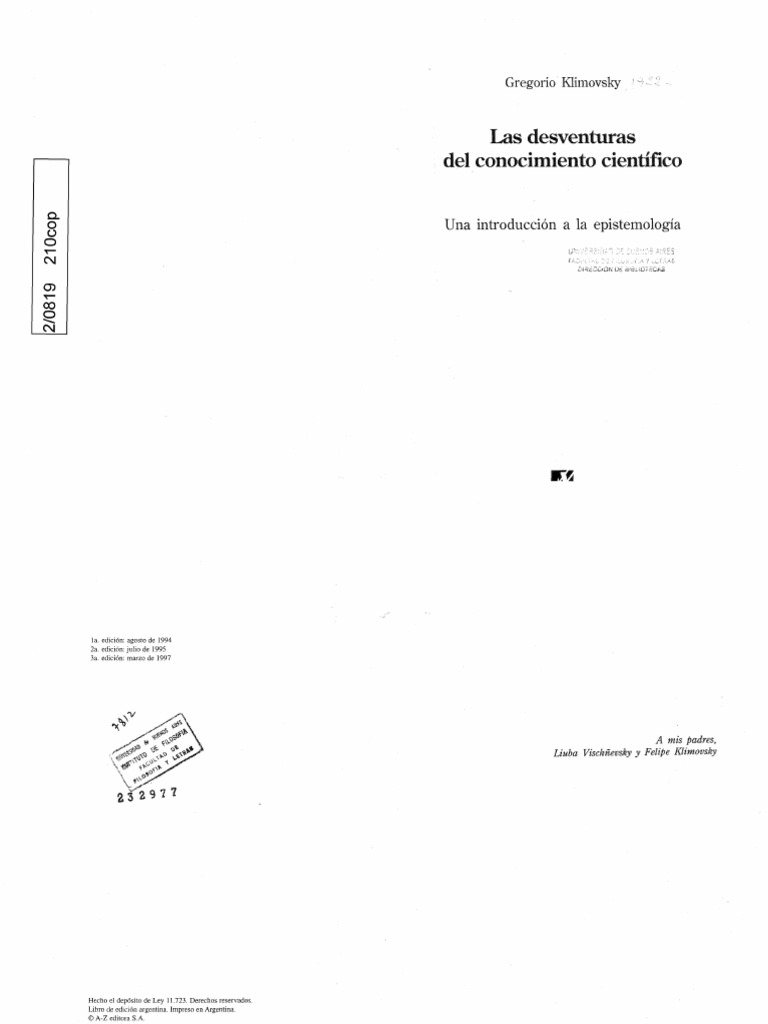 Klimovsky, G. | PDF | Verdad | Conocimiento
