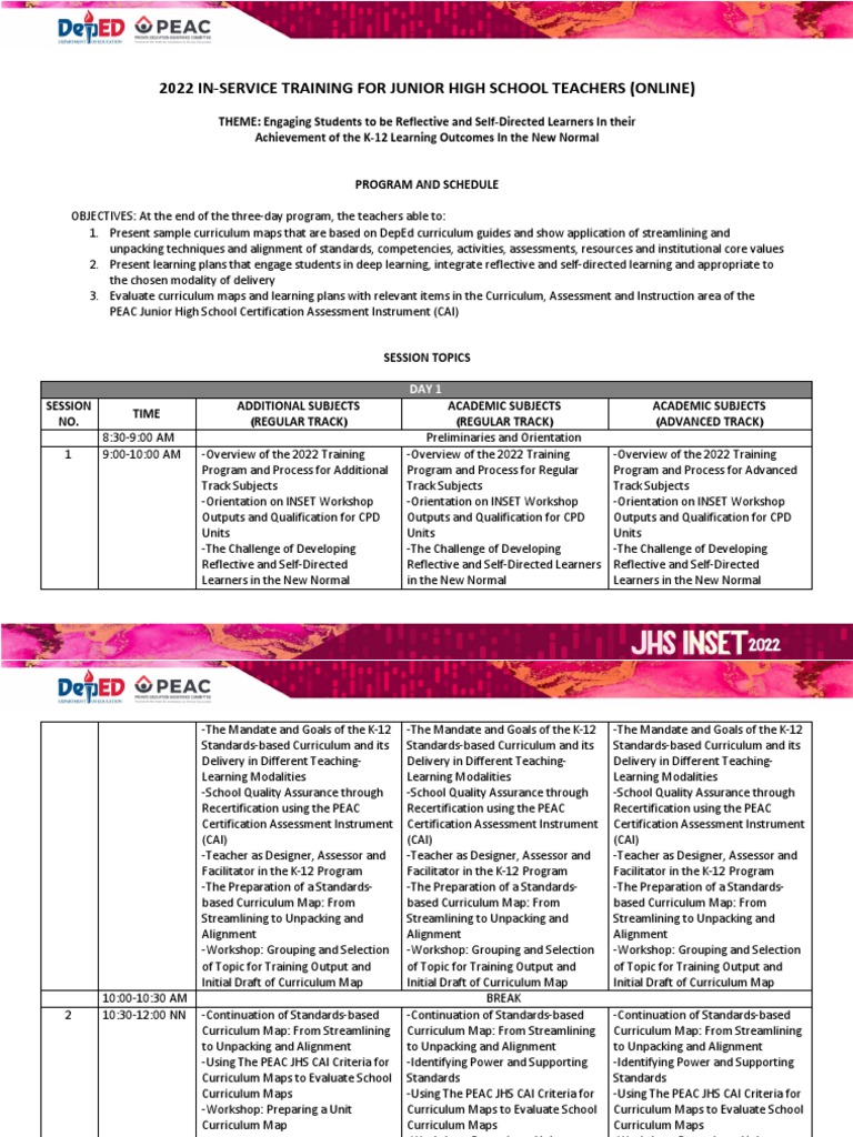 HO1-S1 - 2022 - TLE-ICT-Hand-out1 - PEAC INSET WEBINAR PROGRAM | PDF ...