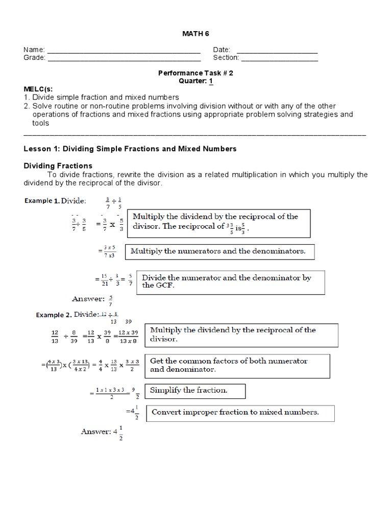 Performance Task SES - Nora D. Herrera - Grade 6 - 2nd PT - San Rafael ...