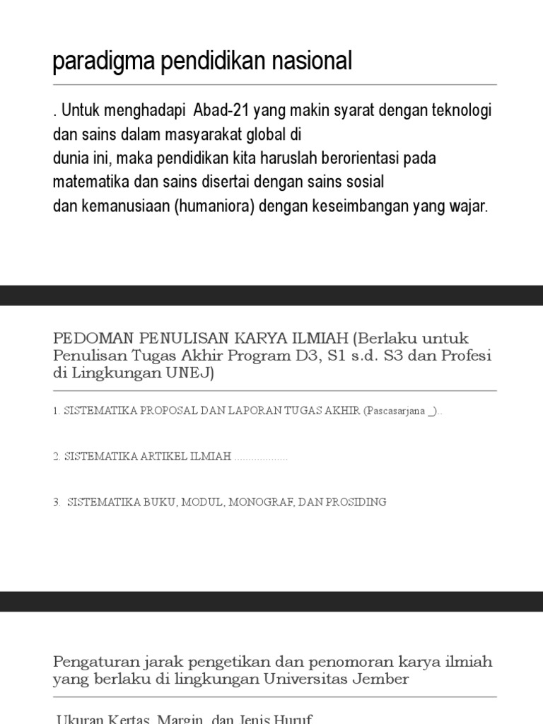 Paradigma Pendidikan Nasional | PDF