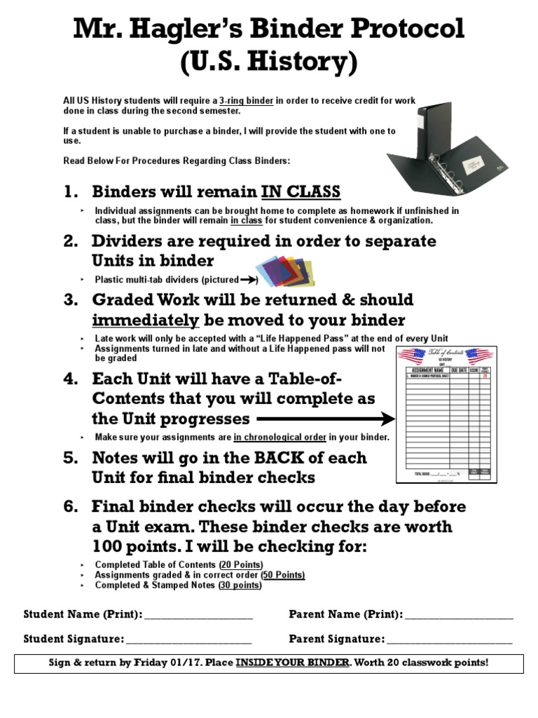 Class Binders | PDF
