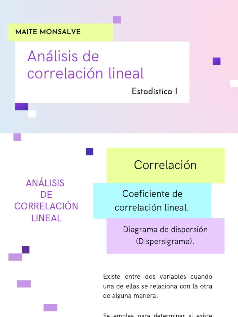 Análisis de Correlación Simple | PDF | Coeficiente de correlación de ...