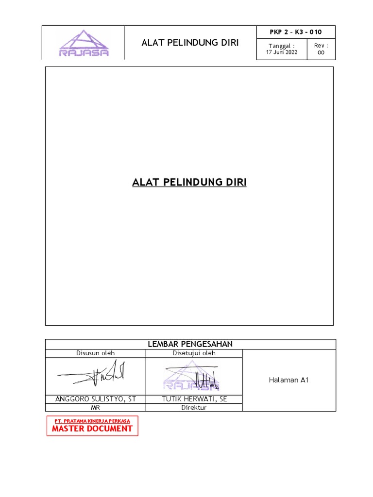 Prosedur-Peraturan APD Di Tempat Kerja | PDF