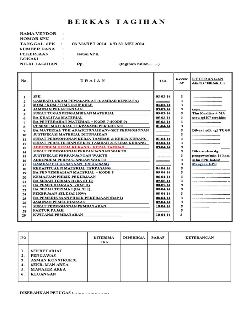 FORMAT TAGIHAN Yanbung | PDF