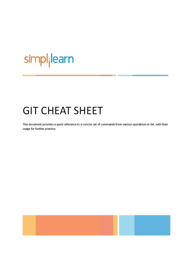 Git Cheat Sheet | PDF | Computer File | Version Control