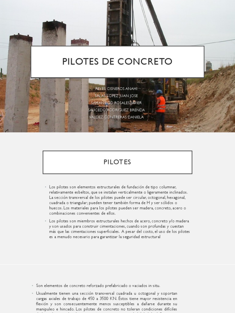 Pilotes de Concreto Incompleto | PDF | Fundación profunda | Fundación ...
