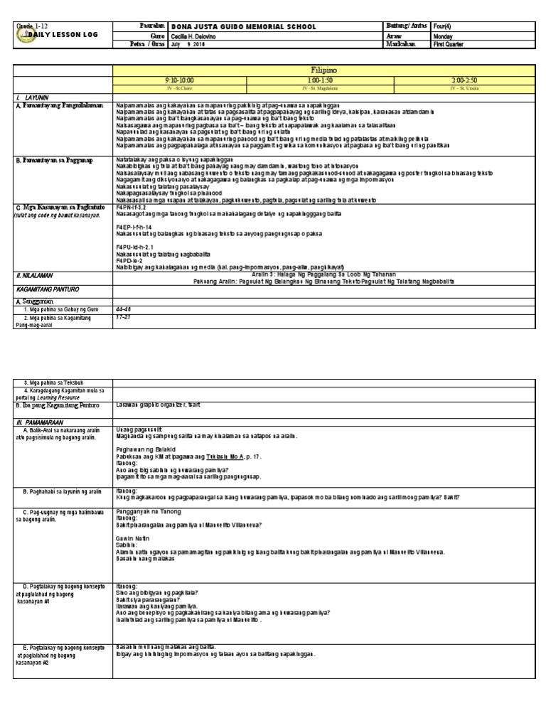 Grade 4-1 q1 w5 | PDF