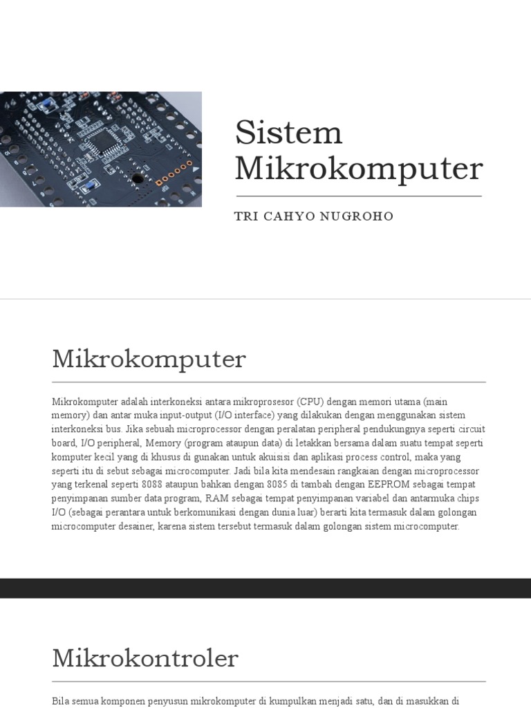 Bab 3 Sistem Mikro Komputer | PDF