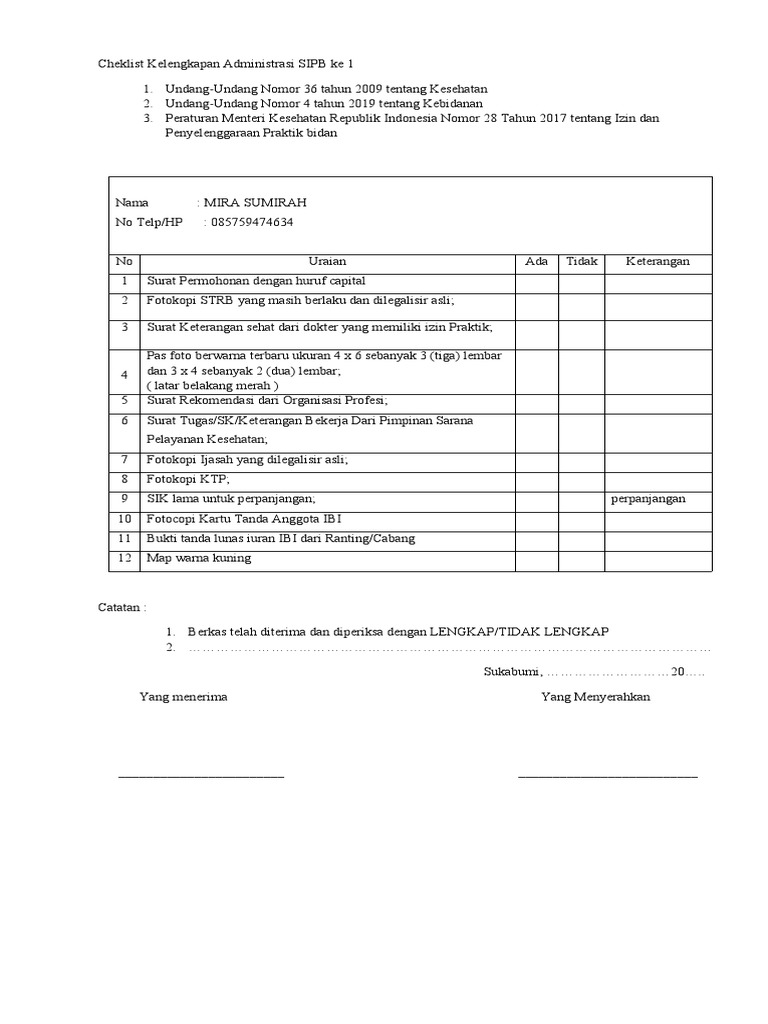 Format Sipb Mira | PDF