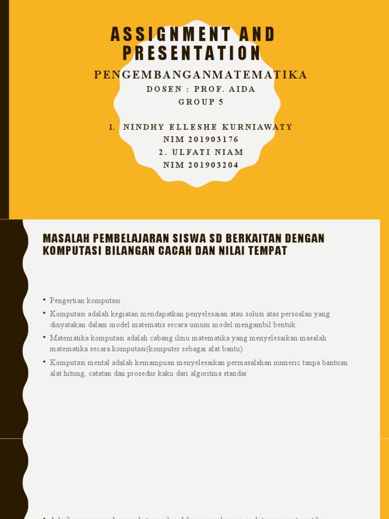 Assignment and Presentation Matematika Komputasi Bilangan | PDF ...