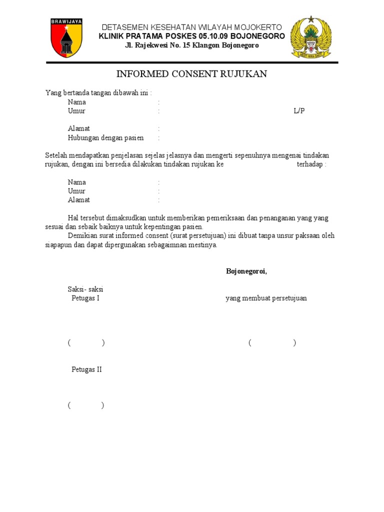 2.10.3.4 Form Persetujuan Rujukan | PDF