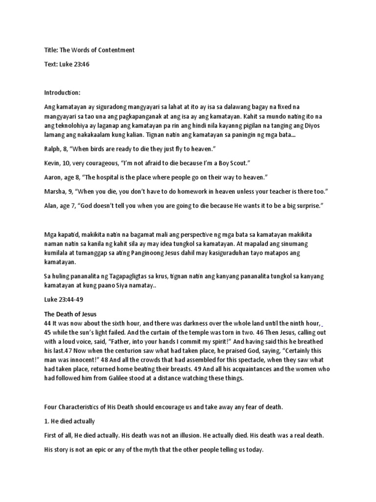 7 Last Words | PDF | Jesus | Christian Belief And Doctrine