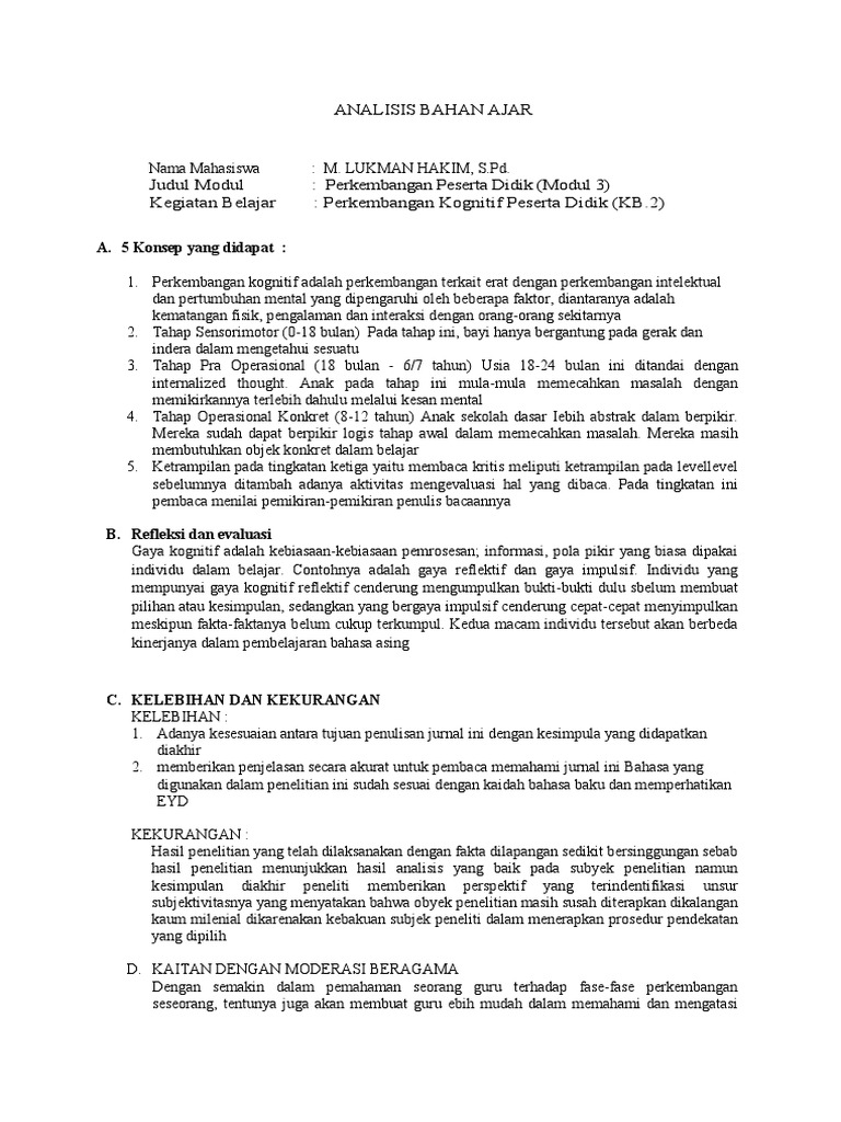 ANALISIS Modul 3 KB 2 | PDF
