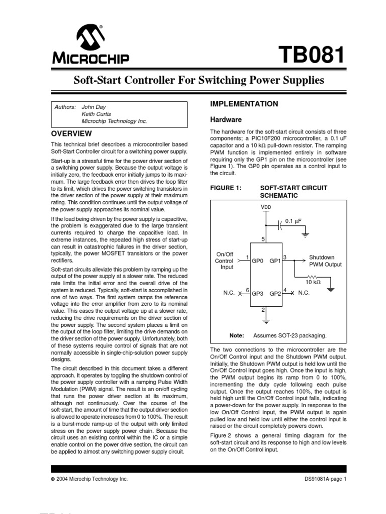 Soft-Start Controller For Switching Power Supplies: Implementation ...