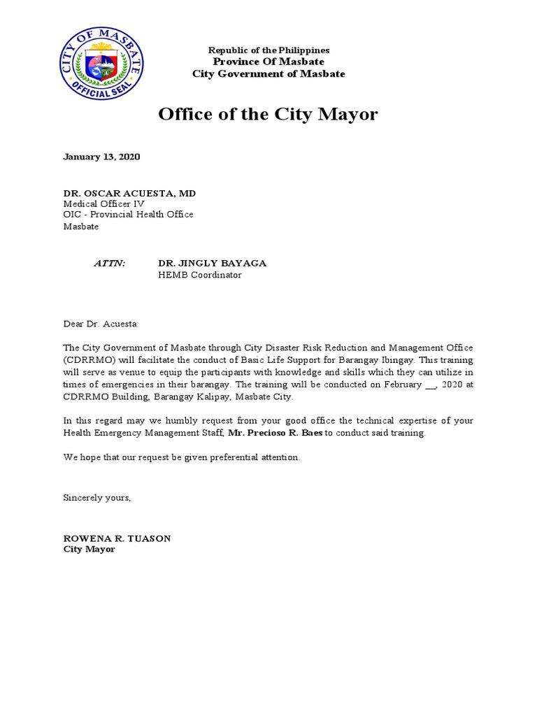 BLS Request Letter | PDF