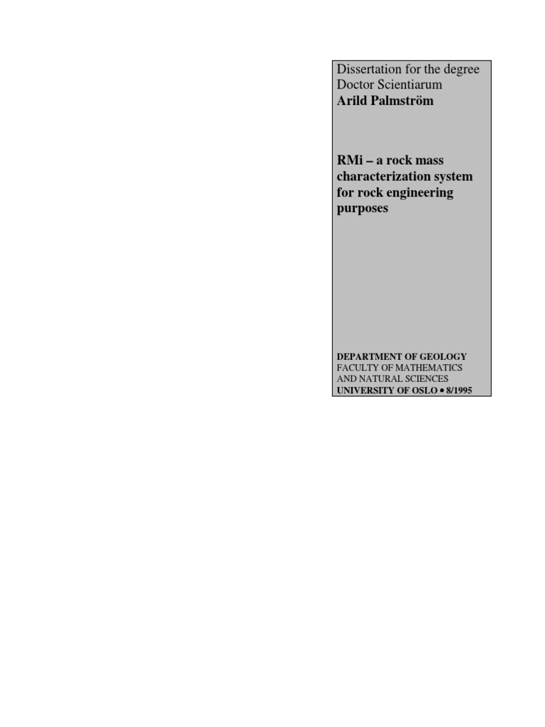 Rmi PHD Thesis | PDF | Geology | Rock (Geology)