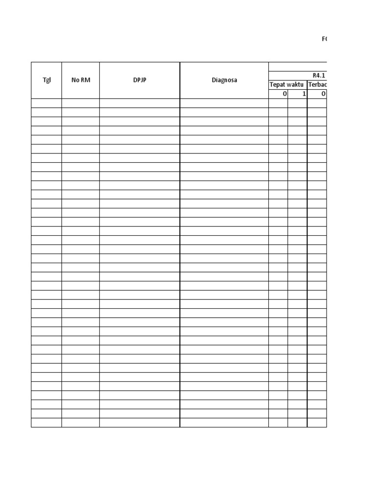 Formulir Review Rekam Medis CPPT | PDF