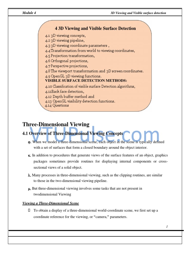 Three-Dimensional Viewing and Visible Surface Detection Techniques ...