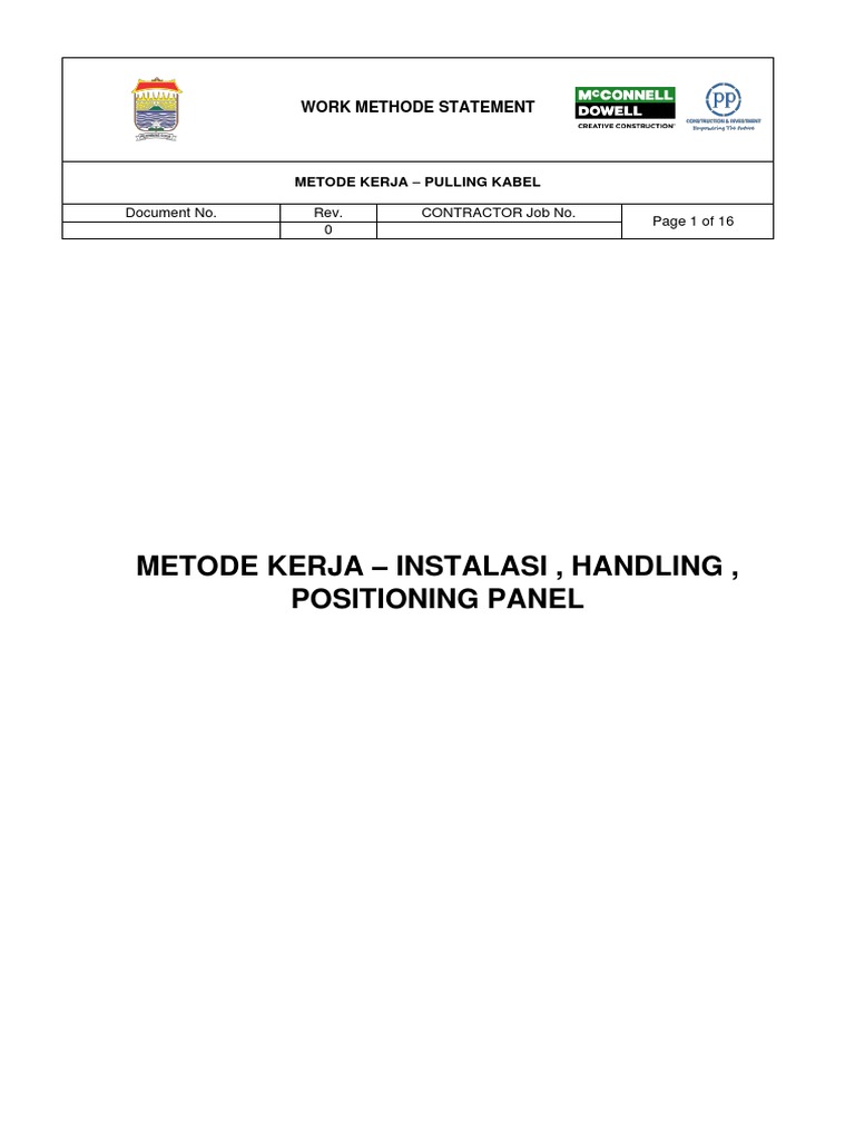 Metode Kerja Penarikan Kabel Efektif | PDF | Griya & Taman | Komputer