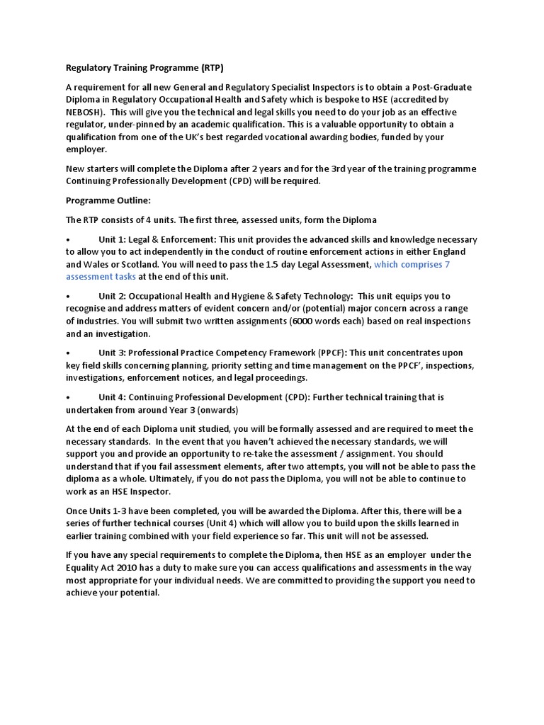 Regulatory Training Programme Overview | PDF | Professional Development ...