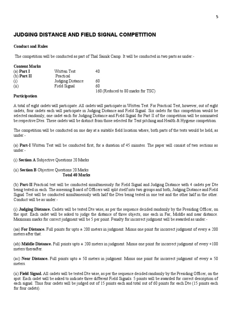 JUDGING DISTANCE and FIELD SIGNALS | PDF | Reconnaissance | Military ...