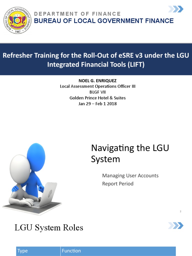 eSRE v3 LGU System Training Guide | PDF | Menu (Computing) | Icon ...