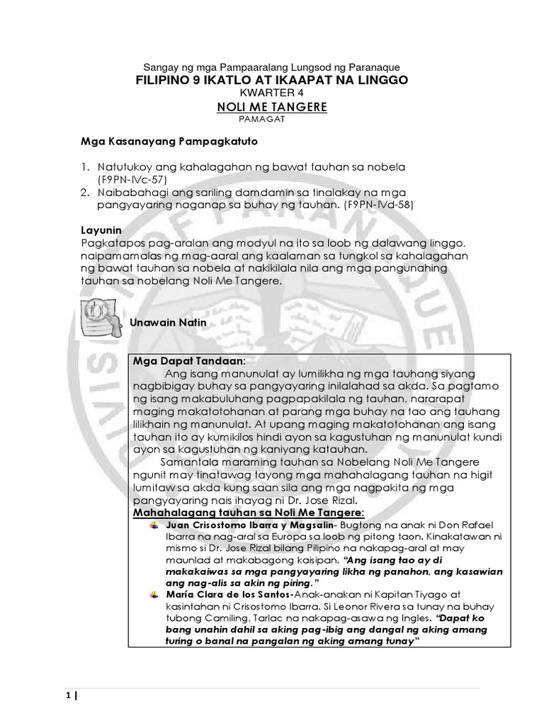 Filipino9 w3-4 4th Quarter Module | PDF