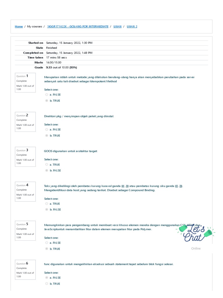 UJIAN 2 - Attempt Review | PDF