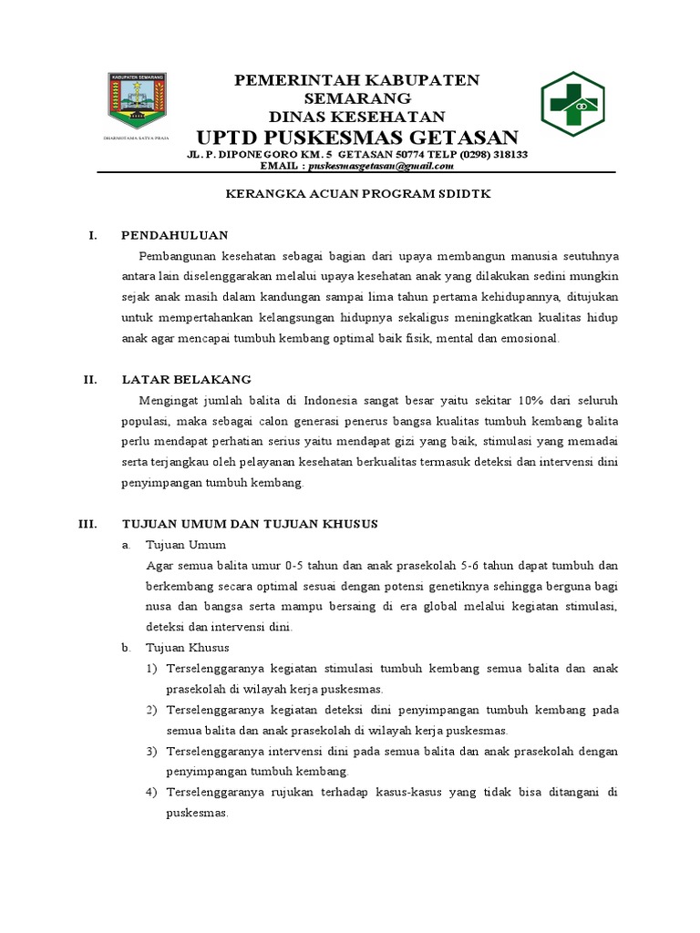 Program SDIDTK untuk Balita Optimal | PDF