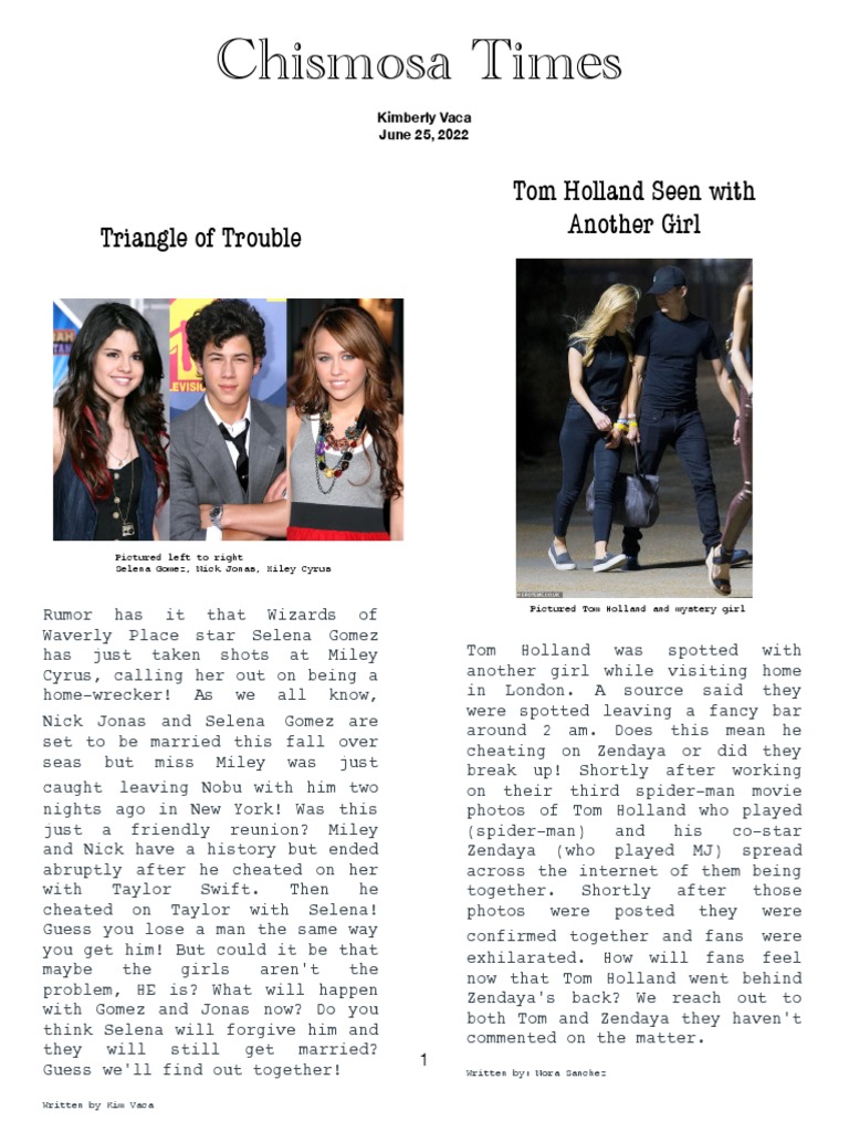 Celebrity Gossip Newspaper | PDF