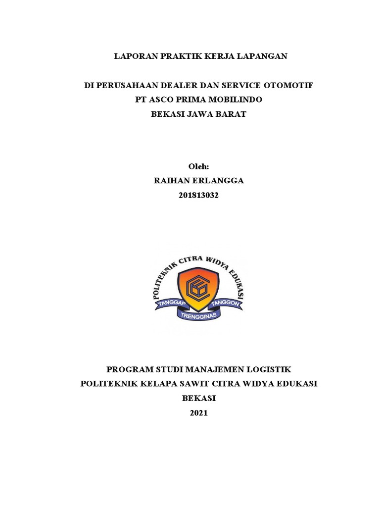 Laporan PKL di PT ASCO Prima Mobilindo | PDF | Bisnis | Seni