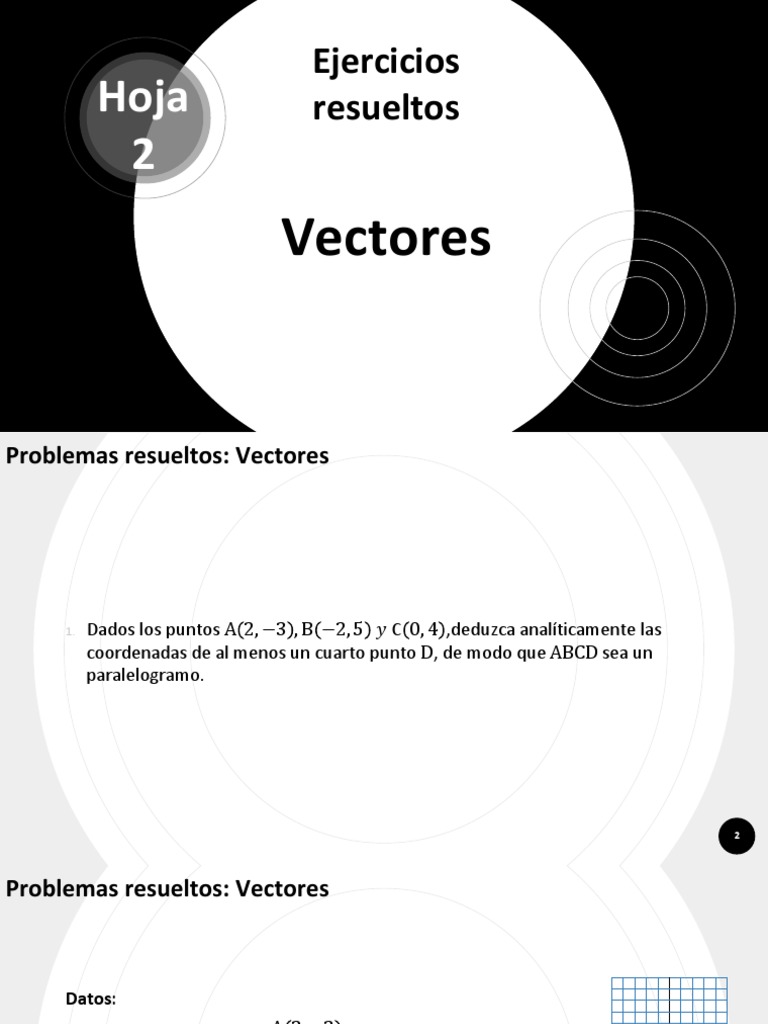 Hoja 2-Vectores | Descargar gratis PDF | Vector Euclidiano | Objetos matemáticos