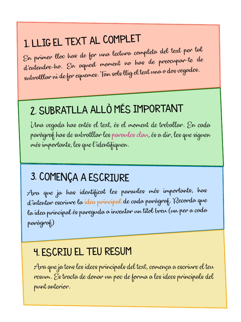 Instruccions Resum | PDF
