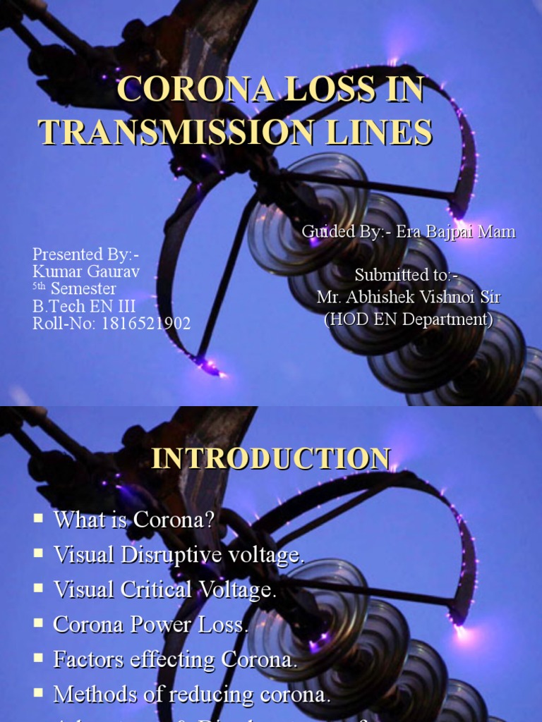 Understanding Corona Loss in Transmission Lines | PDF | Electrical ...