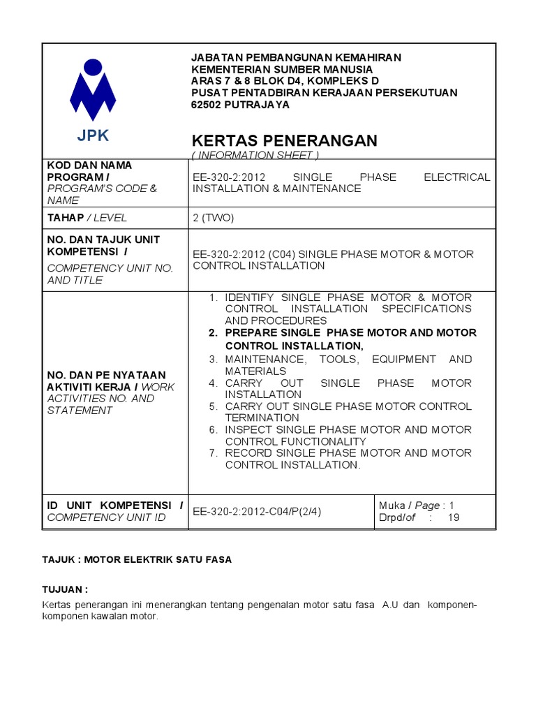 IS 2 - (Motor Elektrik Satu Fasa) | PDF | Teknologi & Rekayasa