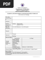 Mid Year INSET 2020 Budget Template | PDF