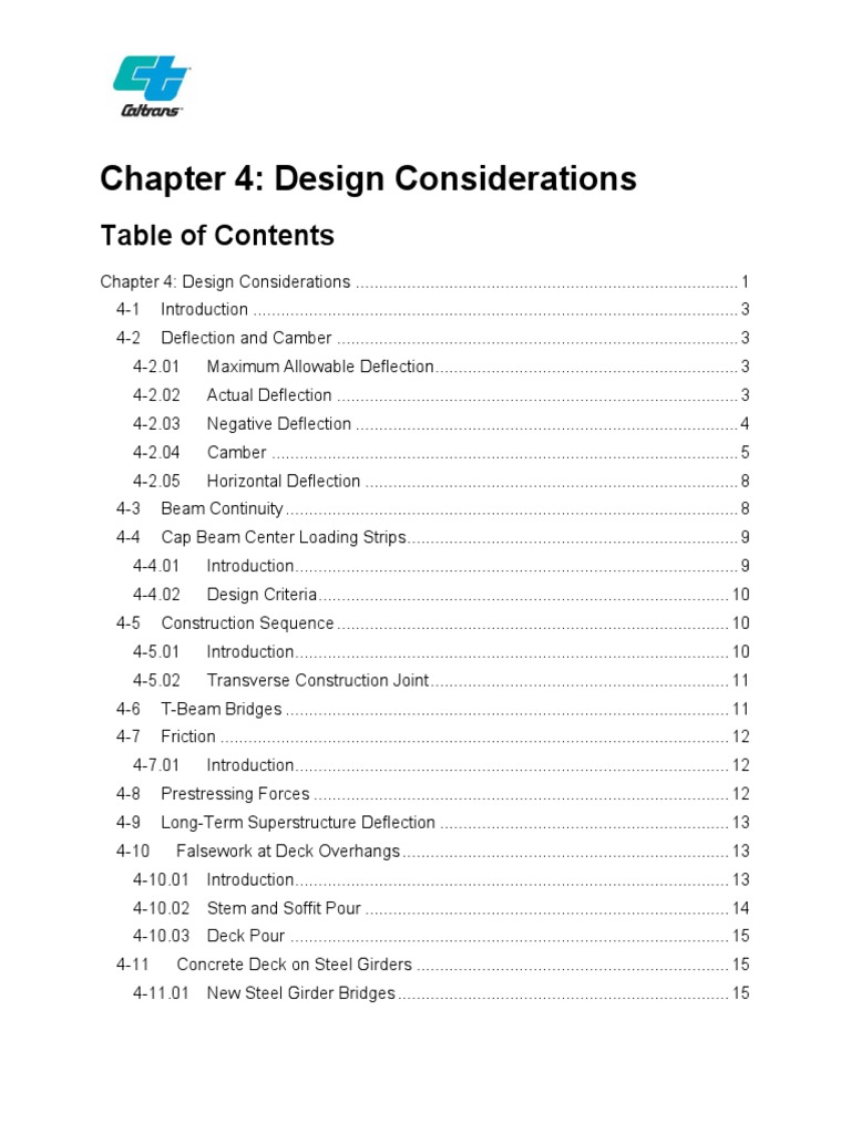 Chapter 4: Design Considerations | PDF | Beam (Structure) | Bending