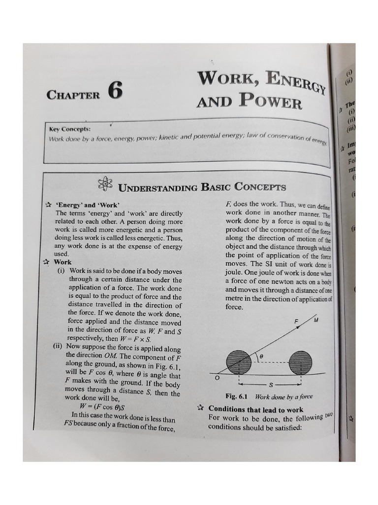 Chapter 6. Work, Energy and Power. Class 9 Stalin Malhotra | PDF