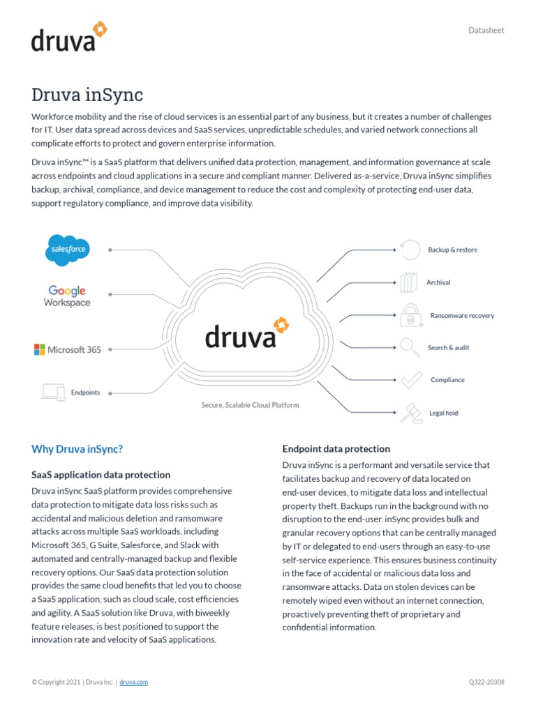 Why Druva Insync? | PDF | Cloud Computing | Software As A Service
