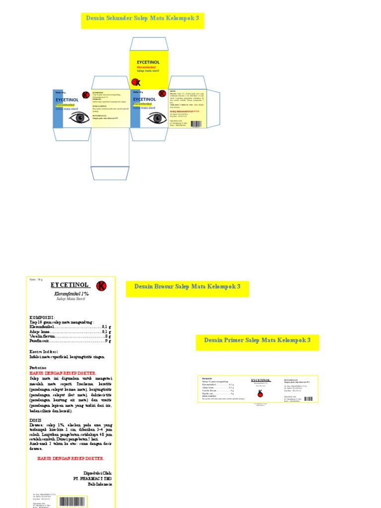 Desain Kemasan Salep Mata Kloramfenikol | PDF