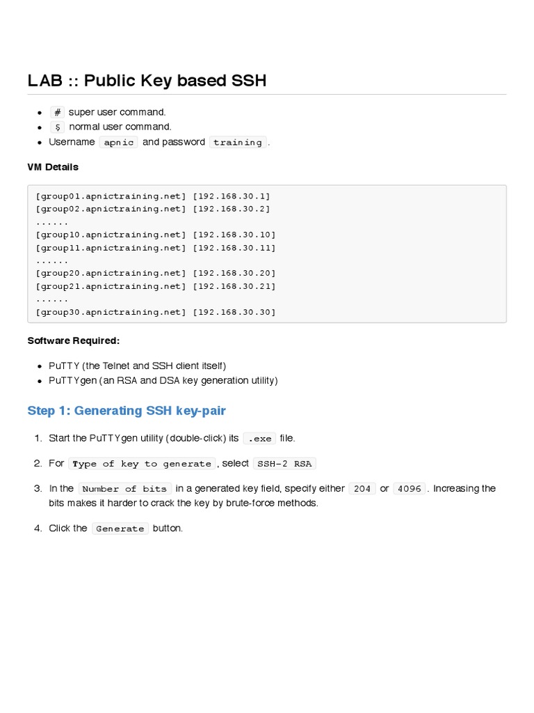 Lab Public Key Based Ssh Pdf Secure Shell Computer Science 8784