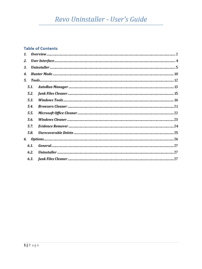 Revo Uninstaller Help | PDF | Windows Registry | Computer File