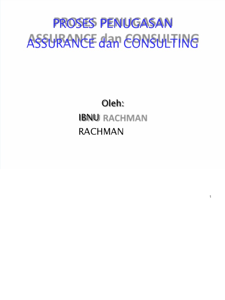 PDF Proses Penugasan Assurance | PDF PDF Proses Penugasan Assurance | PDF