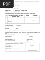 Contoh Form Peminjaman Barang Inventaris Kantor 02 | PDF