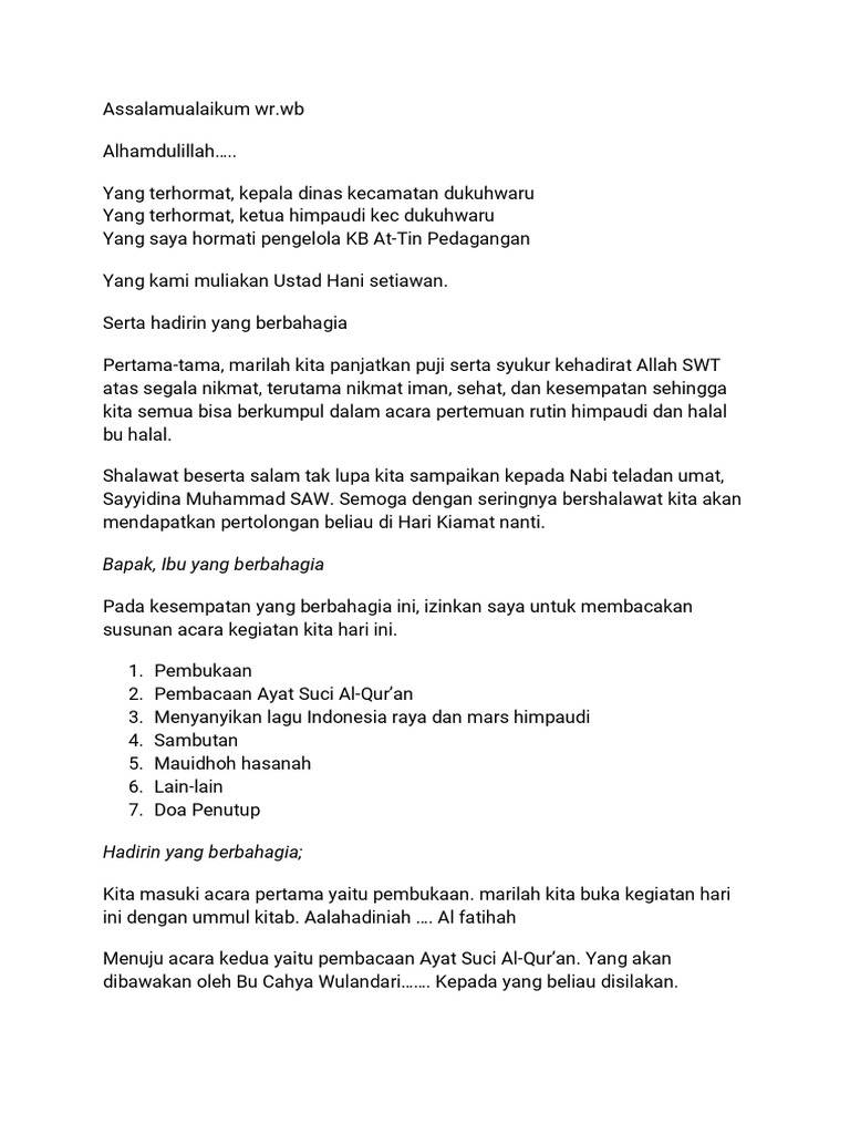 Teks MC HBH (AutoRecovered) | PDF