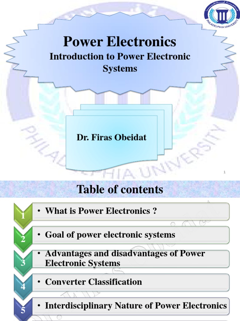1 Introduction To Power Electronics | PDF | Power Electronics | Power ...