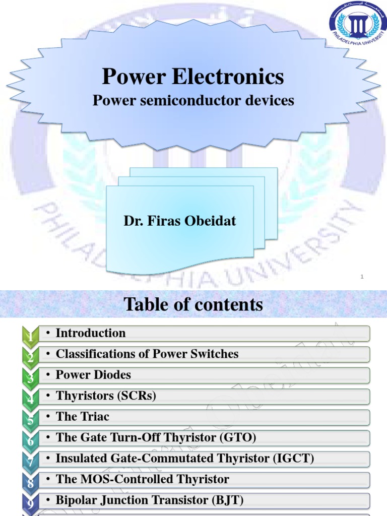 Overview of Power Semiconductor Switches | PDF | Diode | Field Effect ...
