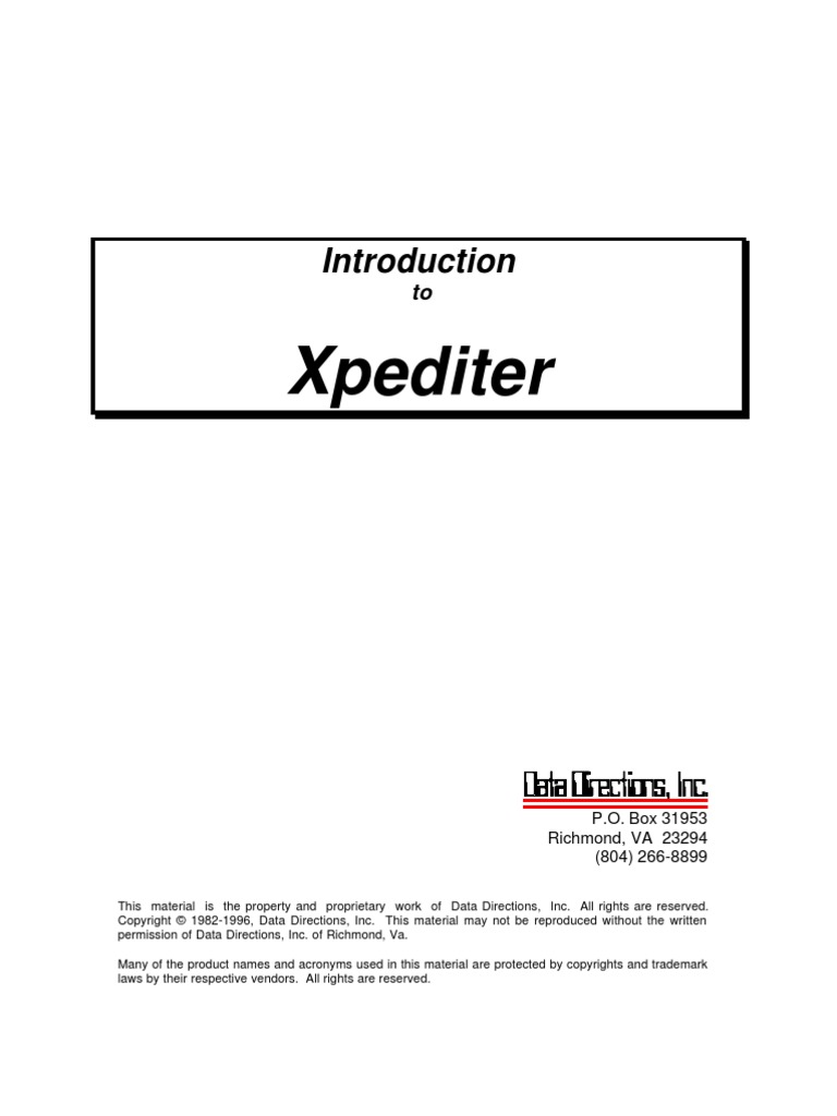 XPEDITOR | PDF | Subroutine | Information Technology Management
