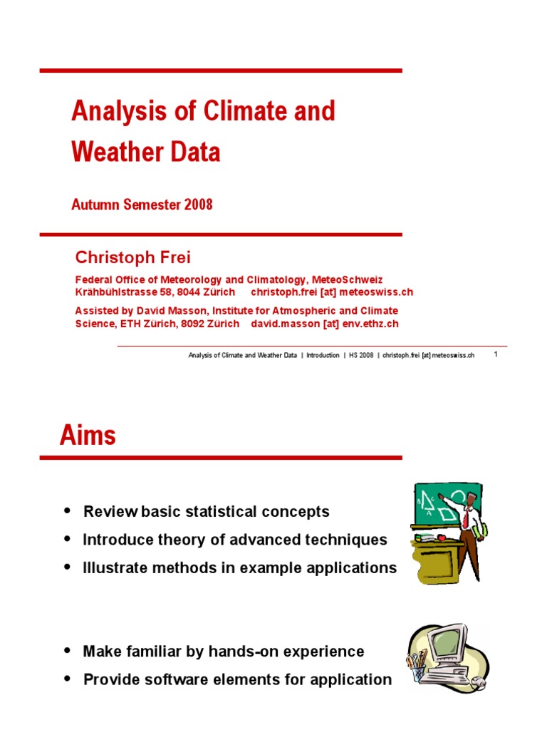 Analysis of Climate and Weather Data: Christoph Frei | PDF | Statistics ...