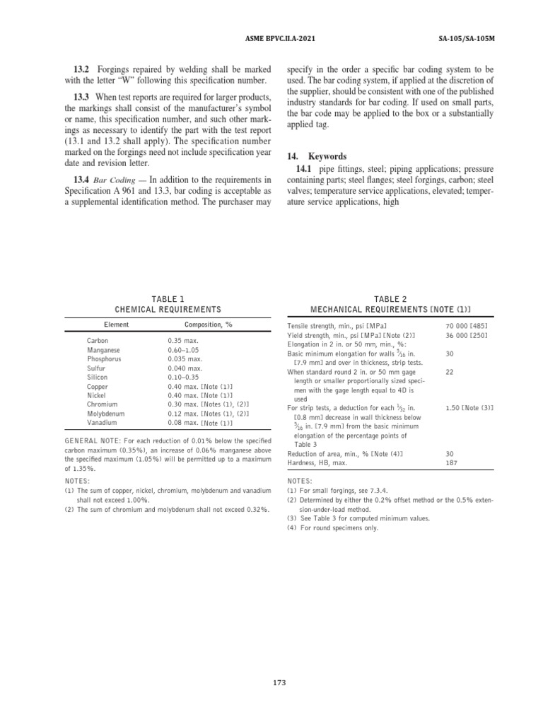 Table 1 Chemical Requirements Table 2 Mechanical Requirements (Note (1 ...